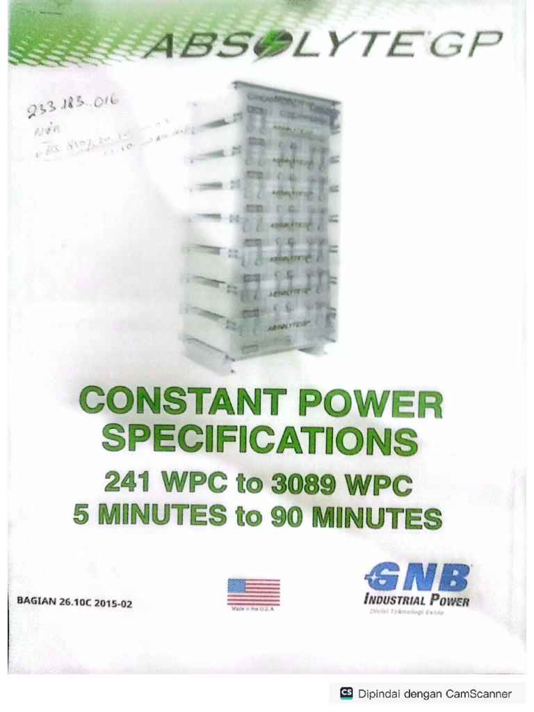 Battery Brosur Absolyte Gp; Gnb | PDF