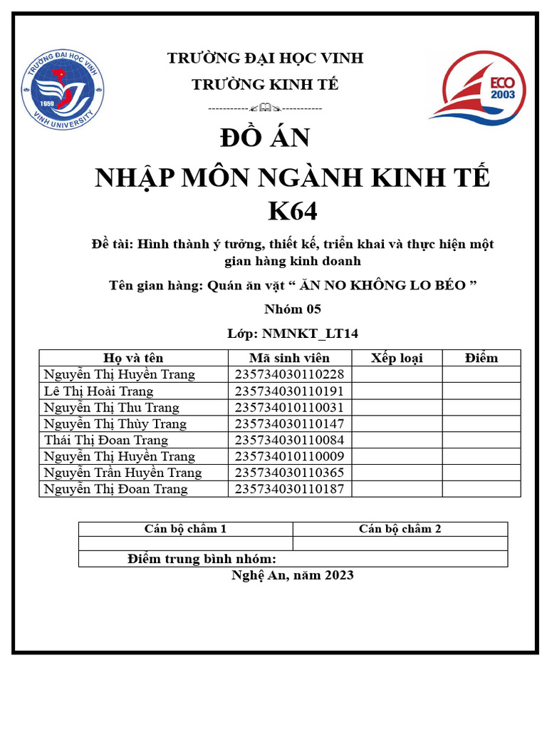 đồ án nhập môn nhóm 5 | PDF