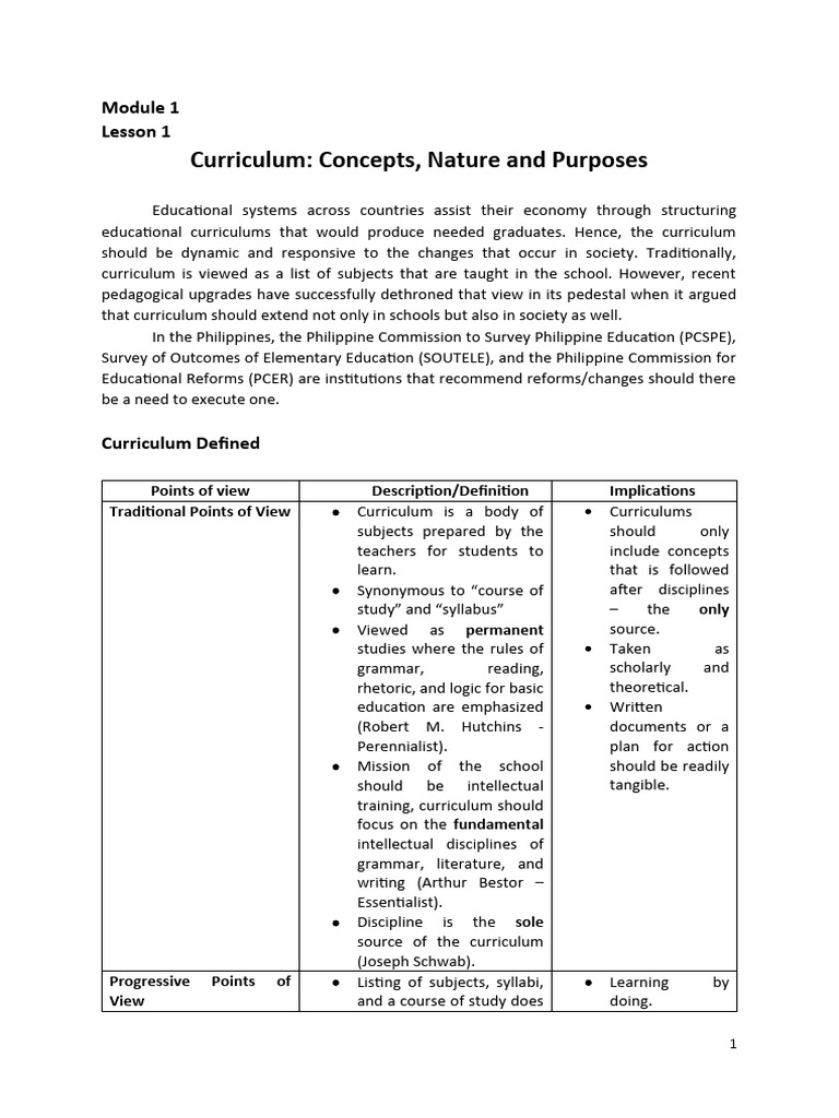 Curriculum Development A Summary | PDF | Curriculum | Educational ...