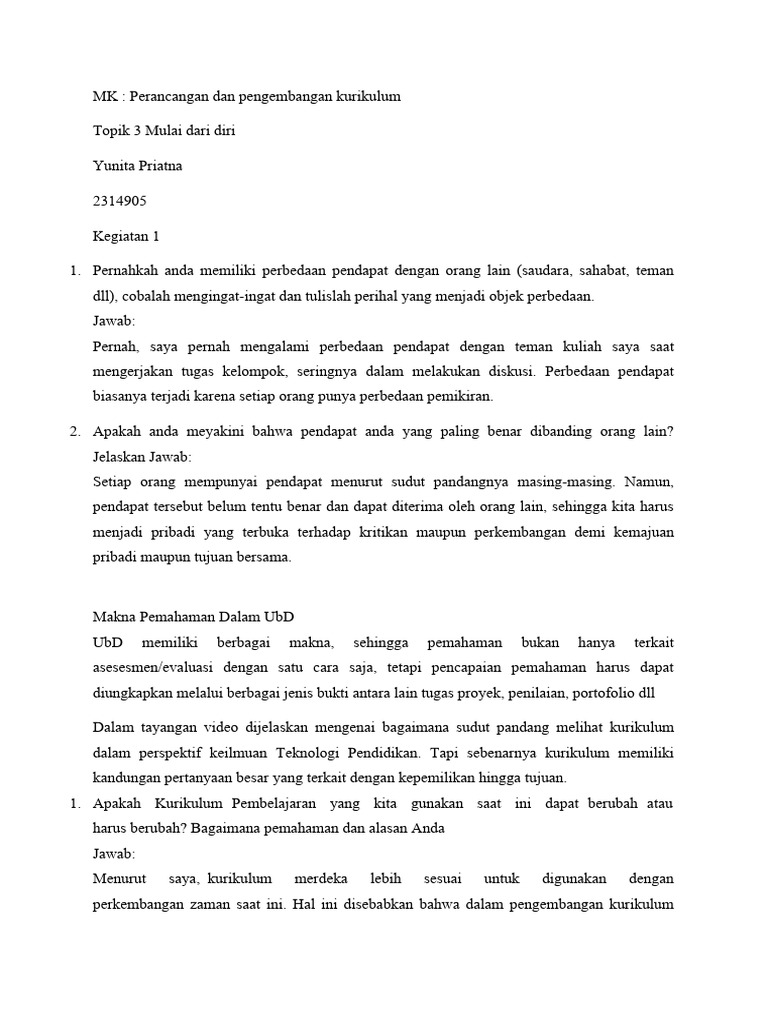 Topik 3 Mulai Dari Diri | PDF