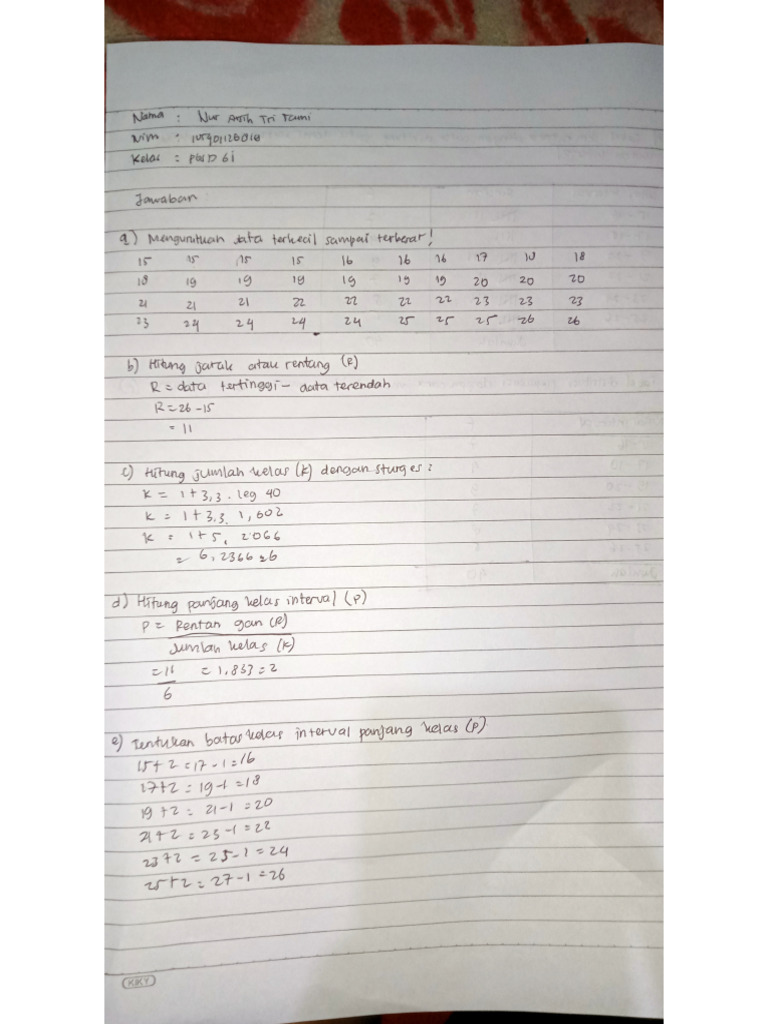 Nur Arsih Tri Tami - Tugas Statistik - PGSD 6I | PDF