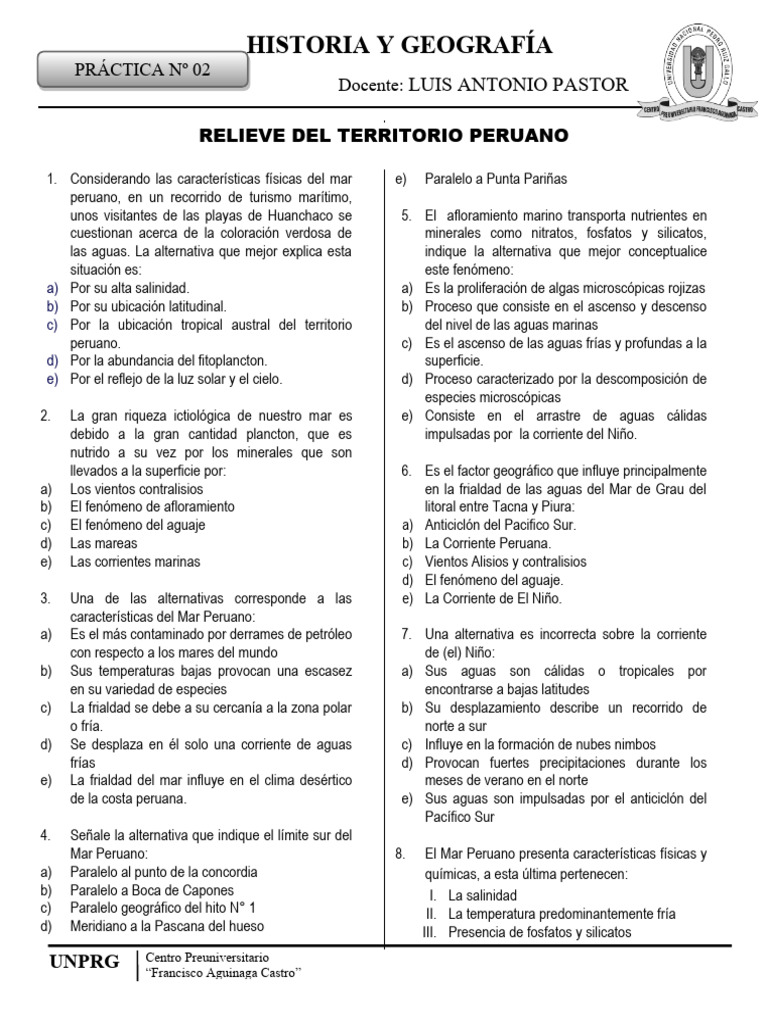Relieve y características del territorio peruano | PDF | Andes | Duna