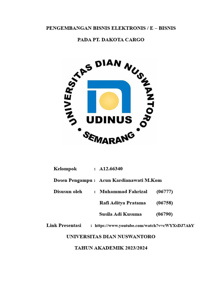 Uas Pengembangan e Bisnis Dakota (06777) | PDF