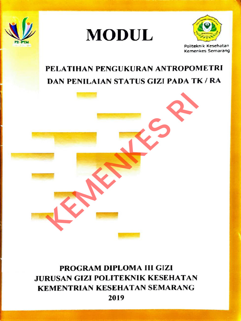 Modul Pelatihan Pengukuran Antropemetri Dan Penilaian Status Gizi Pada ... Modul Pelatihan Pengukuran Antropemetri Dan Penilaian Status Gizi Pada ...