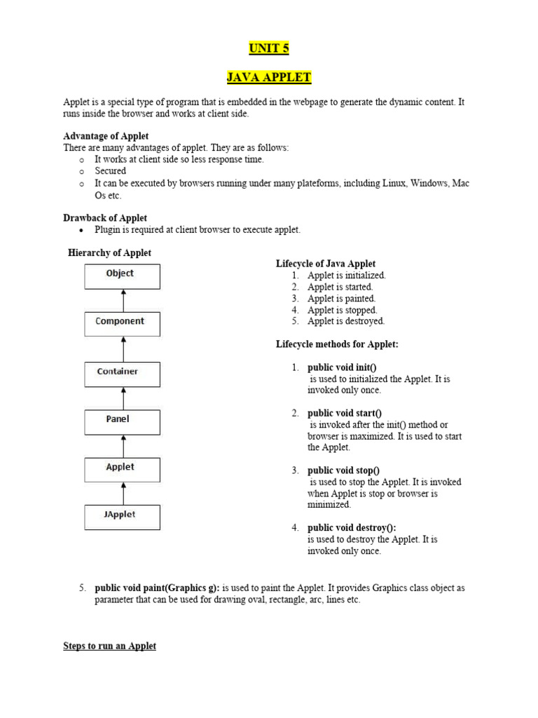 OOPS - Unit 5 | PDF | Computing Platforms | Computing