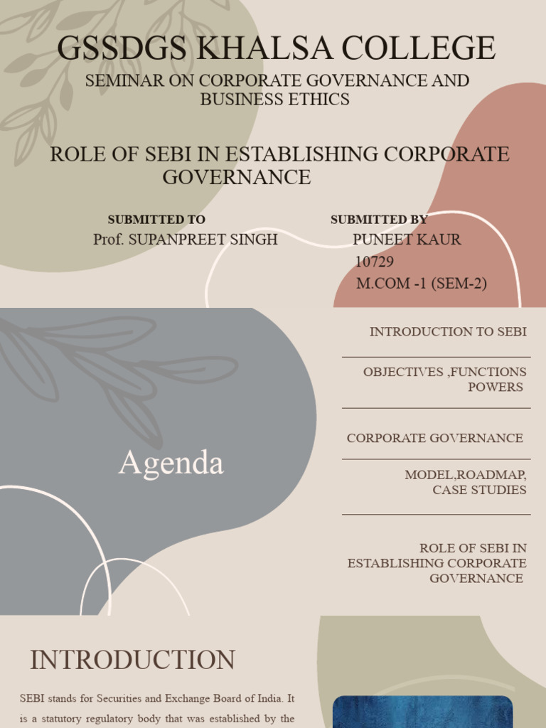 Puneet Kaur, Mcom | PDF | Corporate Governance | Governance