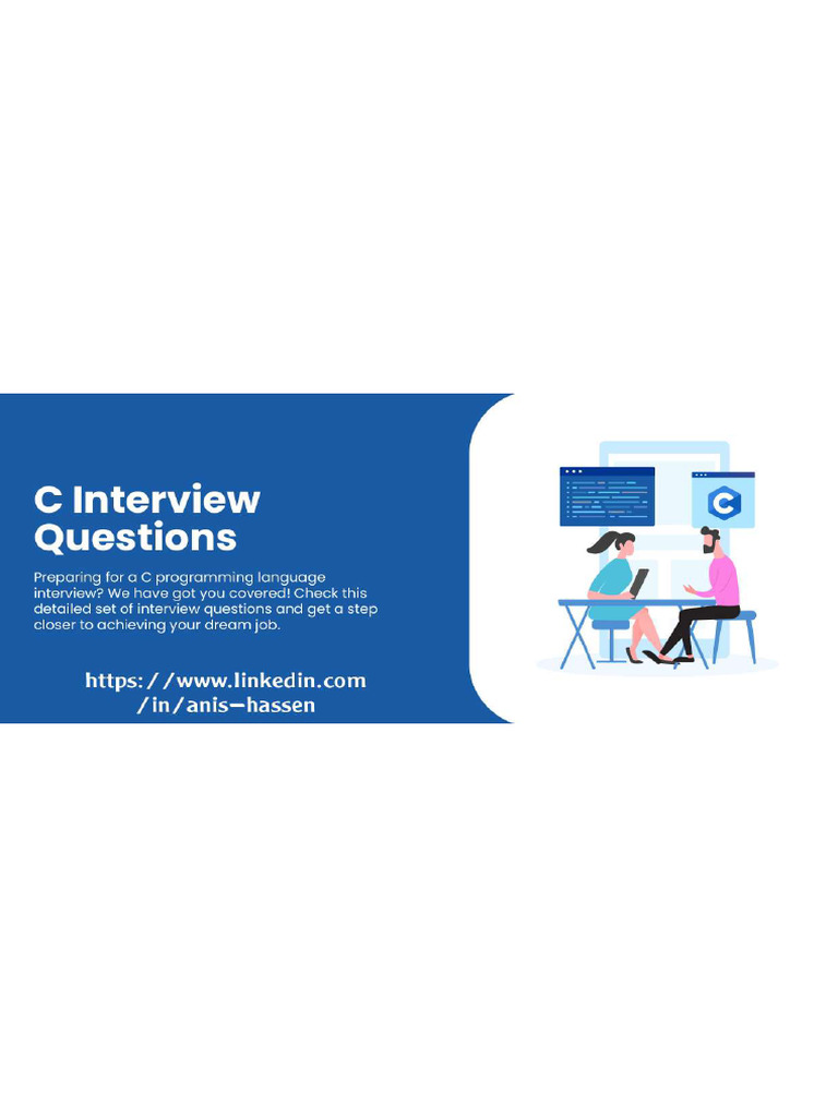 C Interview Questions Answers Pdf Pointer Computer Programming 8716