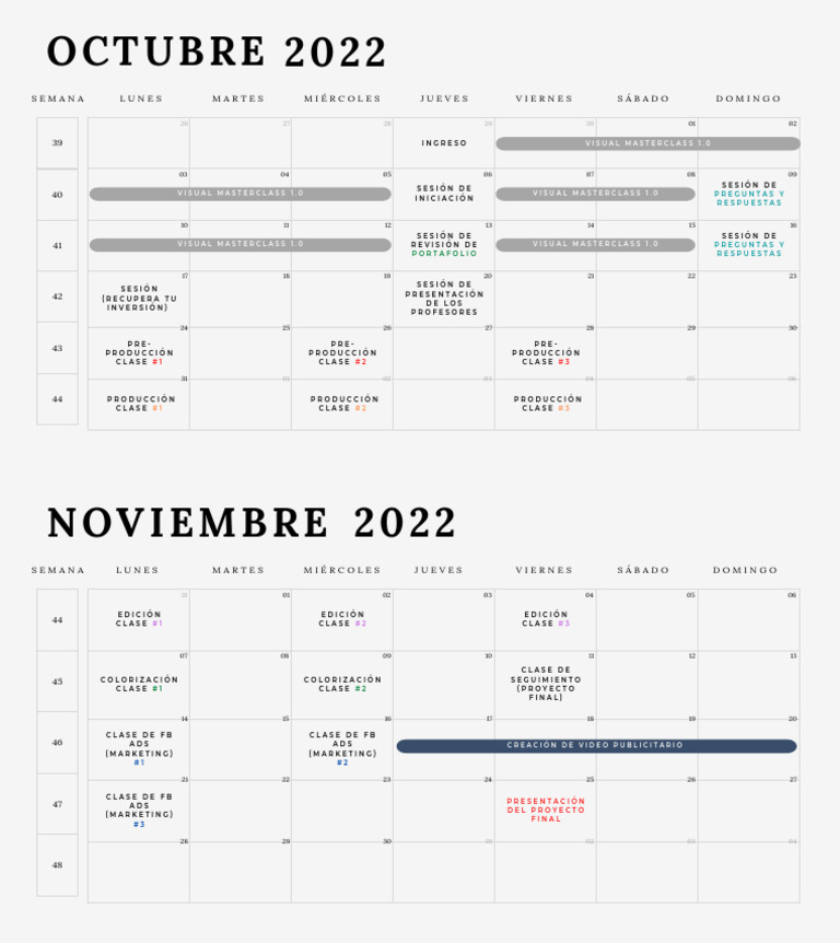 Visual Masterclass 1.0: Programa Completo | PDF