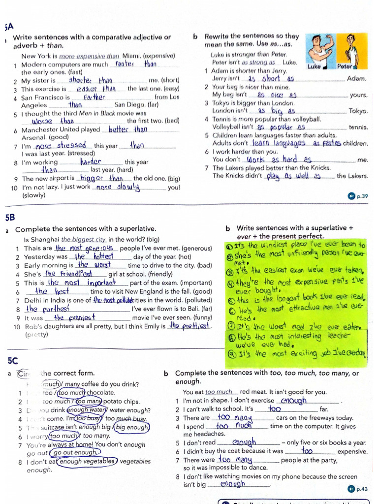Grammar Bank Unit 5A, 5B, 5C - Gabriela Pantoja | PDF