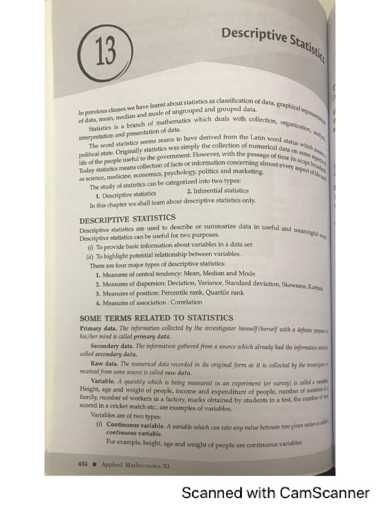 Descriptive Statistics | PDF