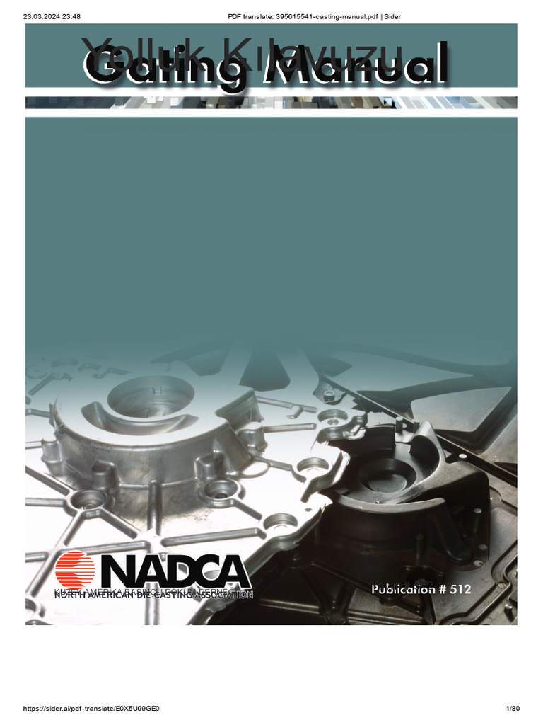 Nadca Casting Manual - PDF - Sider | PDF