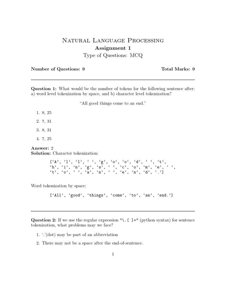 Assignment 1 | PDF | Syntax | Cognitive Science