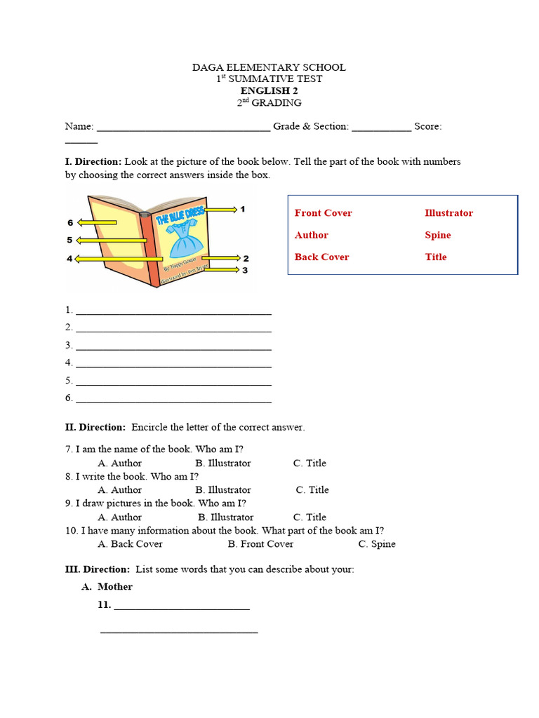 Q2 English Summative Test | PDF