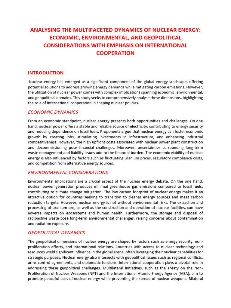 Assi 3 | Download Free PDF | Nuclear Power | Sustainability