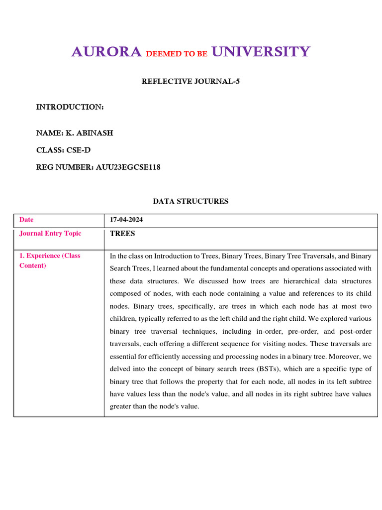 Data Journal 5 | Download Free PDF | Computing | Algorithms And Data Structures