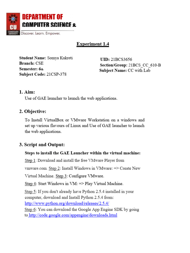 Department Of: Computer Science & | PDF