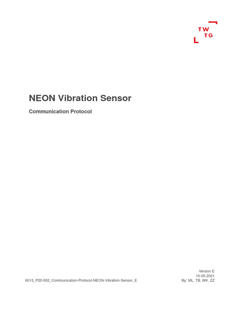 NEON Vibration Sensor Protocol Guide | PDF | Bit | Booting