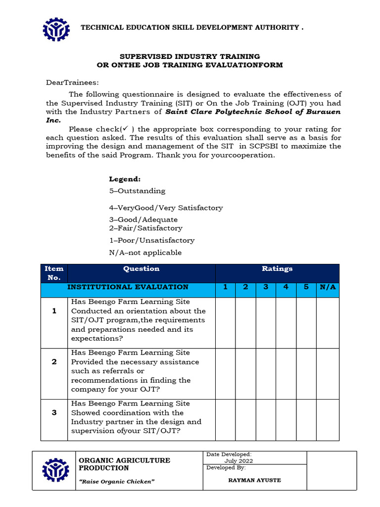 Pts-Supervise Industry Training | PDF | Vocational Education | Behavior ...