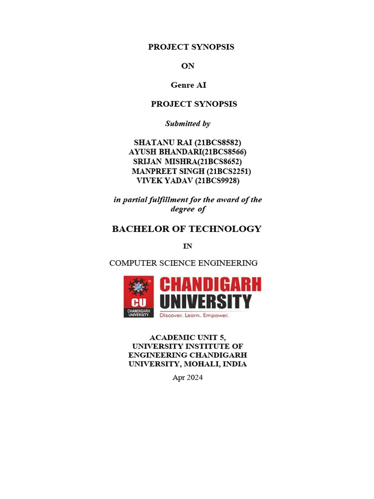 Project Synopsis 2.2 | PDF | Deep Learning | Artificial Intelligence