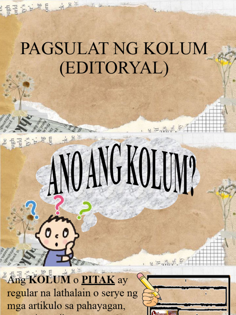 Pagsulat NG Kolum Editoryal | PDF