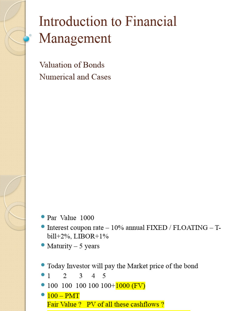 Bond Valuation Techniques and Examples | PDF | Bonds (Finance) | Yield ...