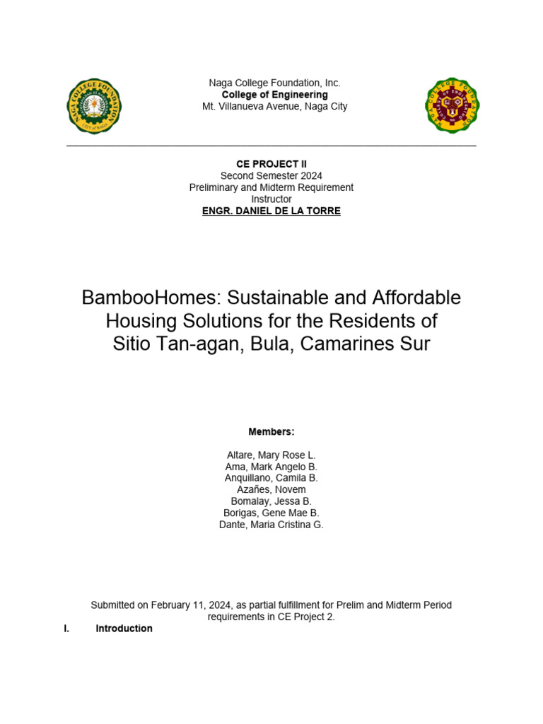 CE Project 2 Project Proposal | PDF | Prototype | Sustainability