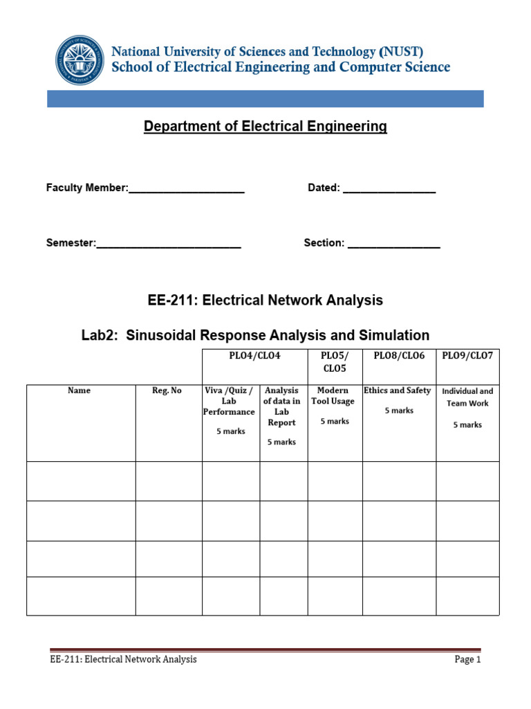 Lab 2 | PDF | Electrical Network | Network Analysis (Electrical Circuits)