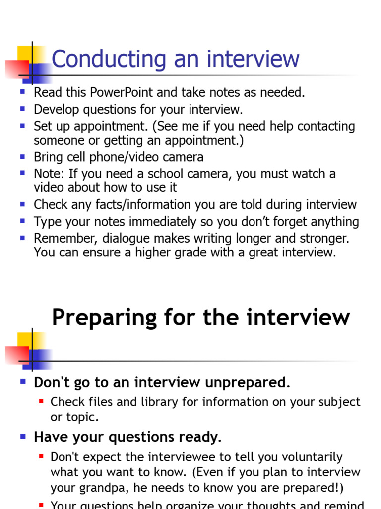 Guidelines for Conducting Interviews | PDF | Interview | Nonverbal ...
