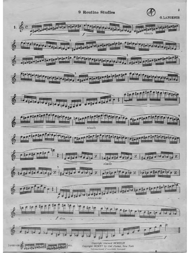 Langenus Gustav Clarinet Method | PDF