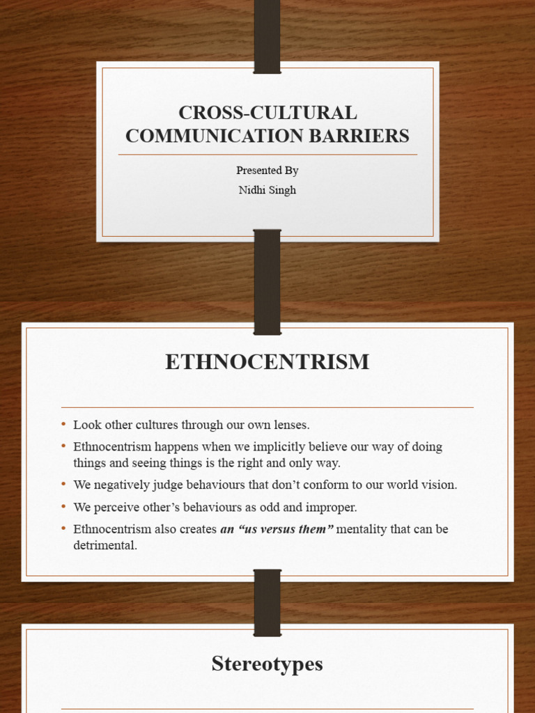Cross-Cultural Communication Barriers | PDF | Nonverbal Communication ...