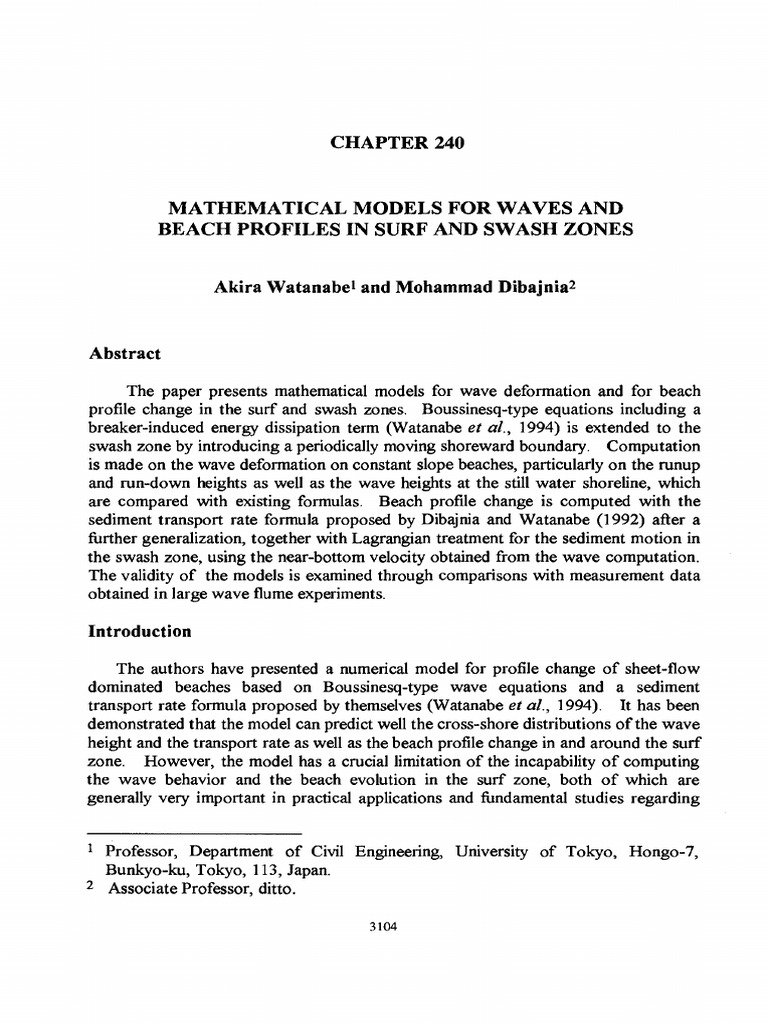 Wave and Beach Profile Models | PDF | Waves | Physical Phenomena