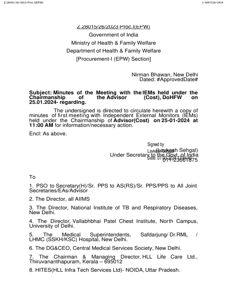 IEM Minutes | PDF | Medical And Health Organizations | Health Policy