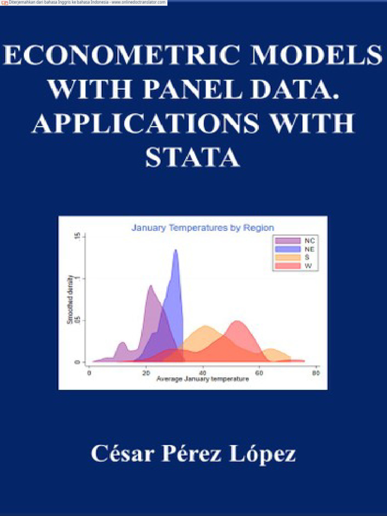 Econometric Models With Panel Data. Applications With Stata (Cesar Perez Lopez) (Z-Library) - 1 ...