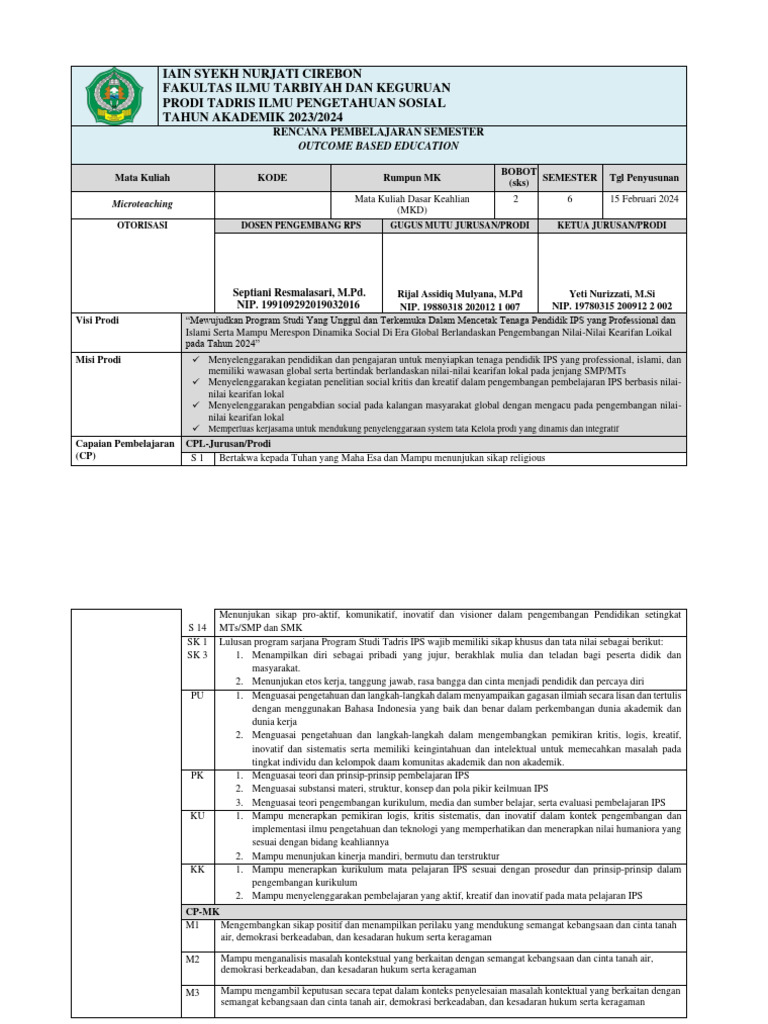 RPS Microteaching 2024 | PDF | Sains & Matematika