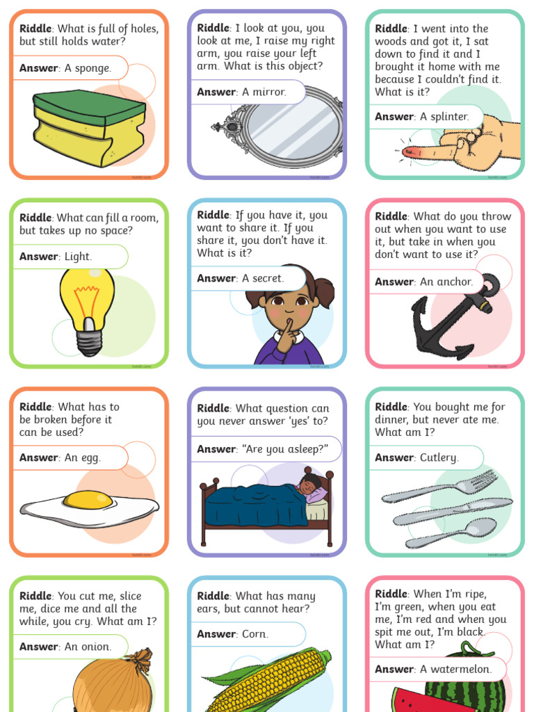 Riddles 1 | PDF | Language Arts & Discipline | Home & Garden