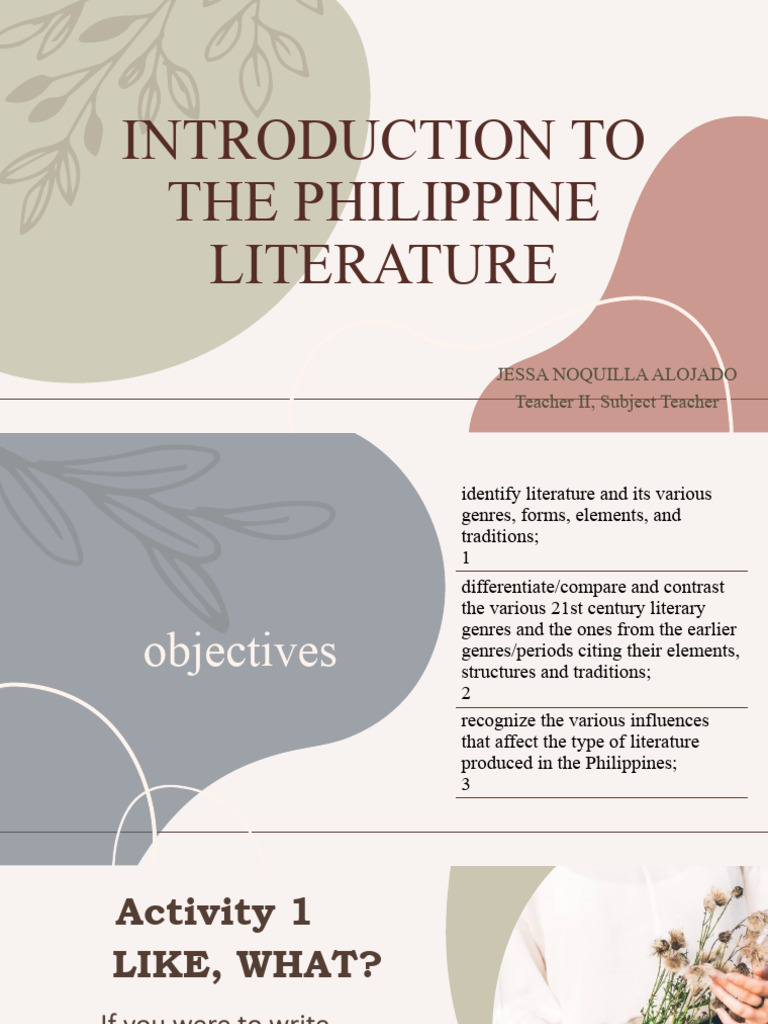 1_intro to the Philippine Lit_notes | PDF | Poetry | Narrative 1_intro to the Philippine Lit_notes | PDF | Poetry | Narrative