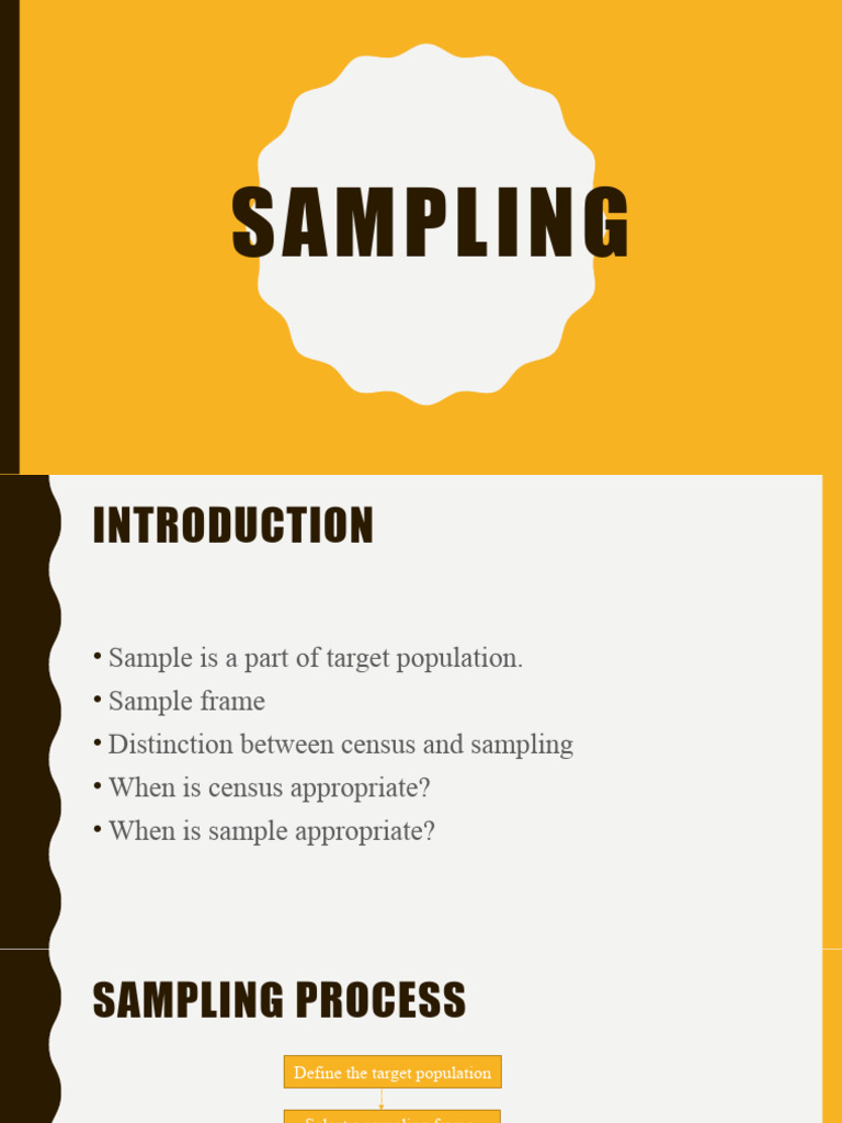Sampling | PDF | Sampling (Statistics) | Survey Methodology