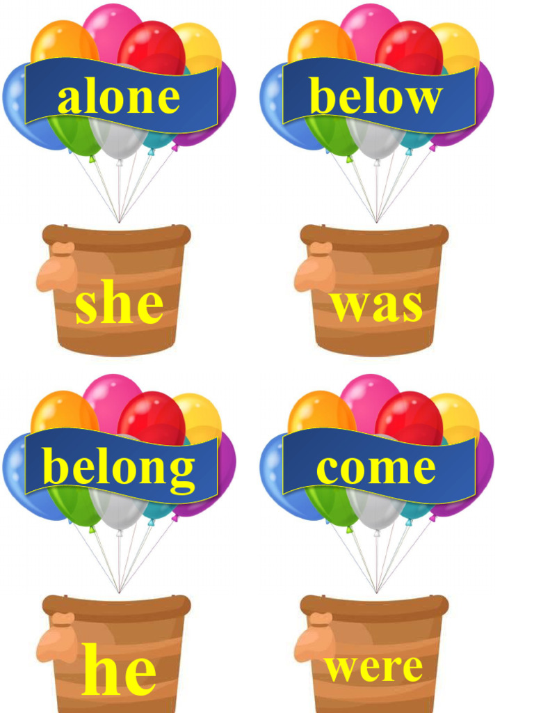 Hot Air Balloon Sight Words | PDF