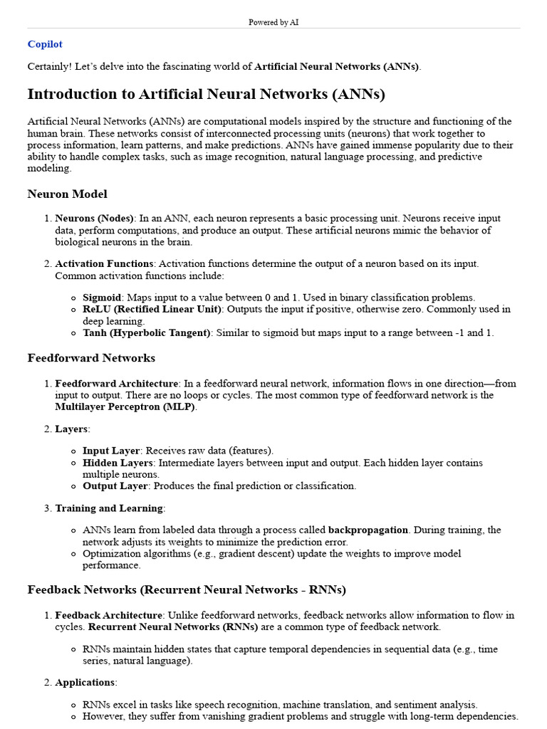 1.Introduction to Artificial Neural Networks (ANNs) | PDF | Artificial Neural Network ...