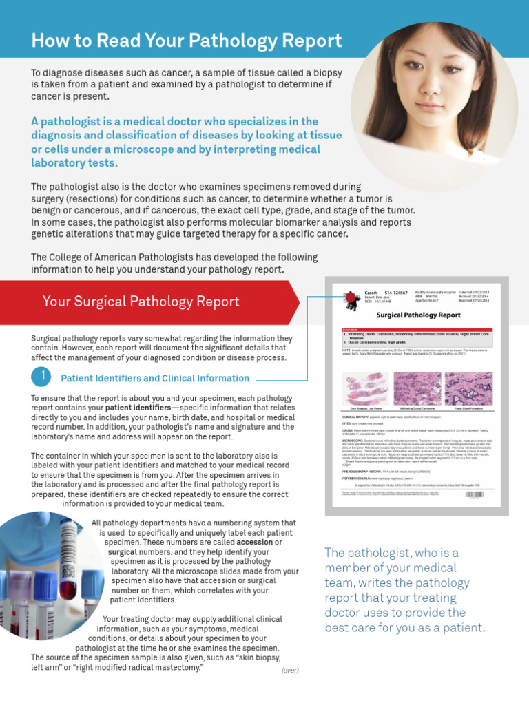 Understanding Your Pathology Report | PDF | Pathology | Biopsy