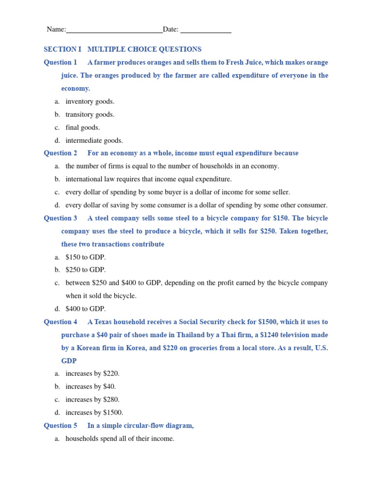 Lecture 1 | PDF | Gross Domestic Product | Real Gross Domestic Product