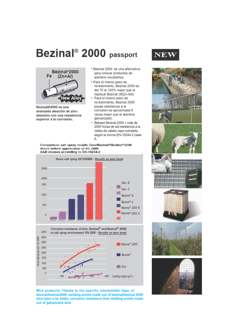 Bezinal® 2000: Aleación Zinc-Aluminio Superior | PDF | Cable ...