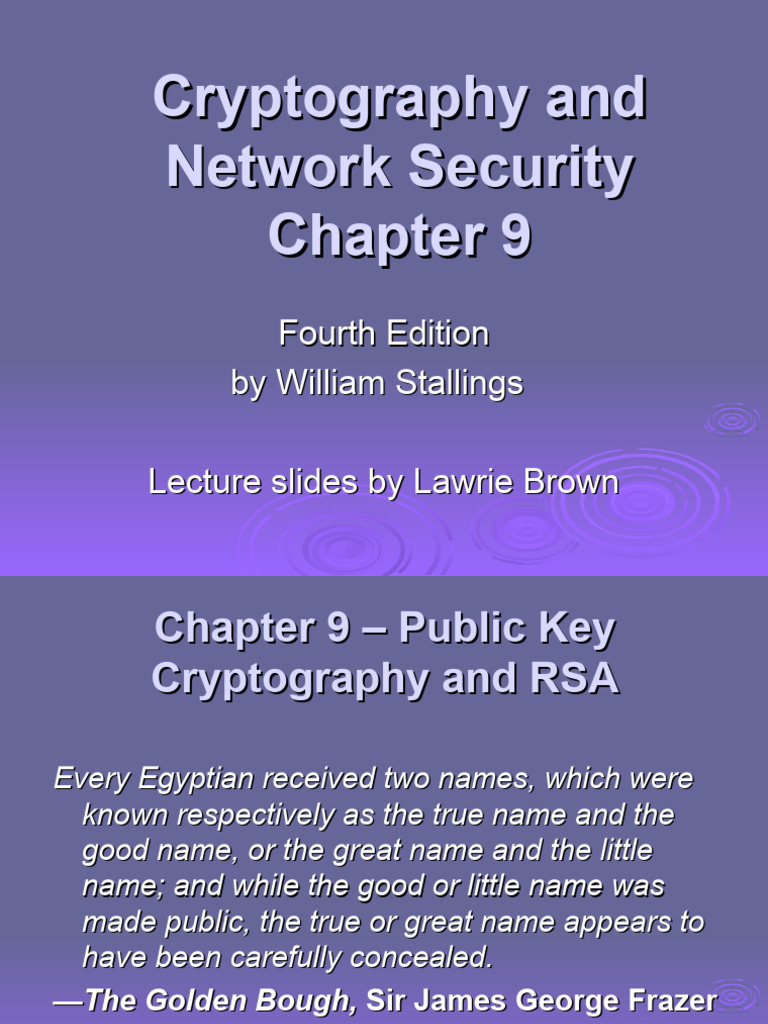 9.public Key Cryptography and RSA | PDF | Public Key Cryptography ...