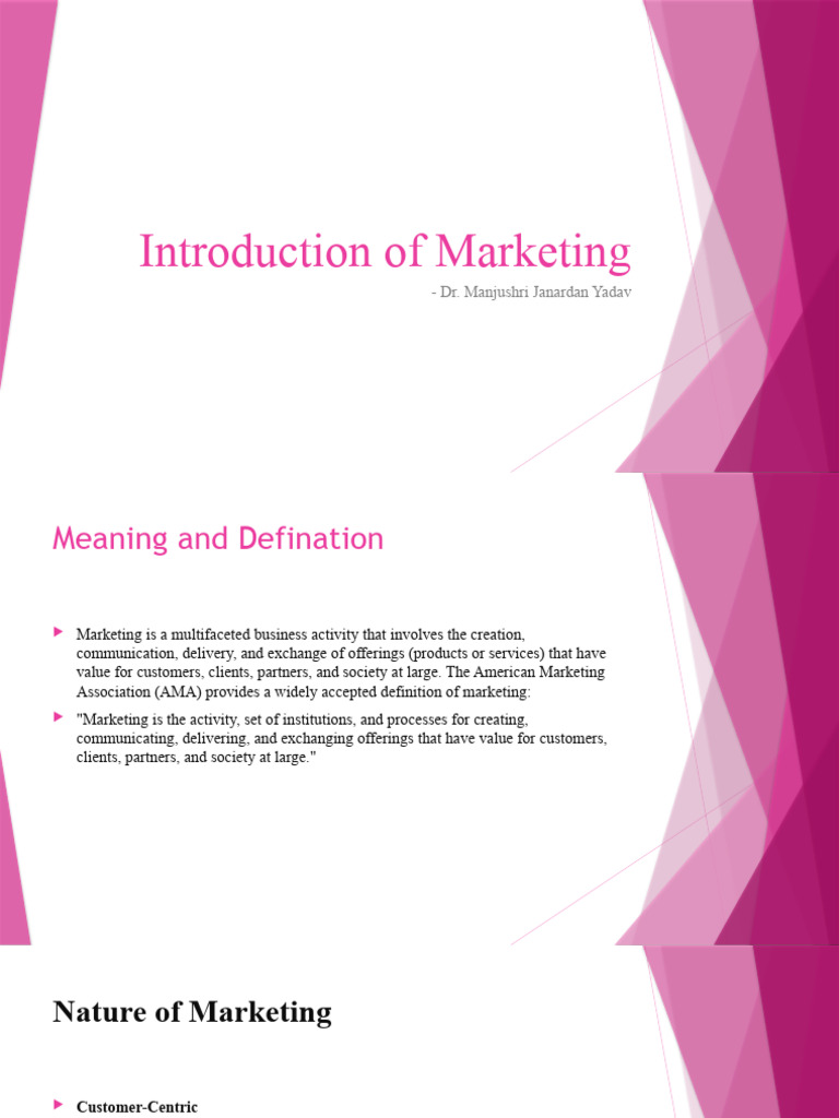 Introduction of Marketing | PDF | Marketing | Digital Marketing