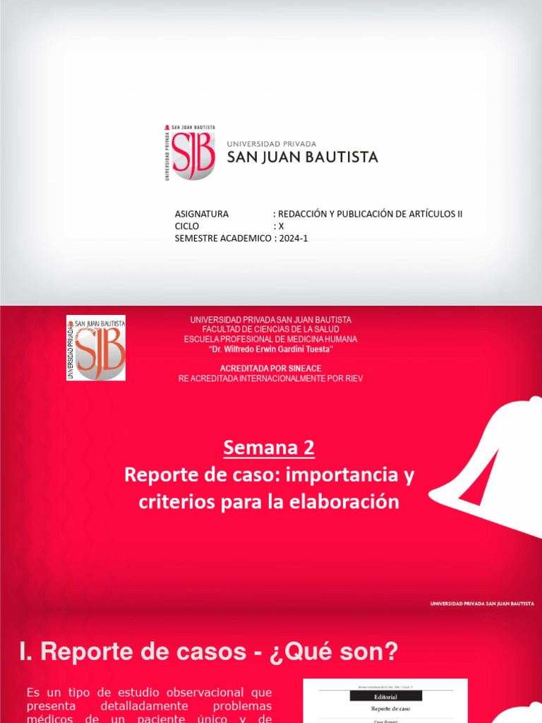Clase - 02 - Reporte de Caso - Importancia y Criterios para La Elaboración | Descargar gratis ...
