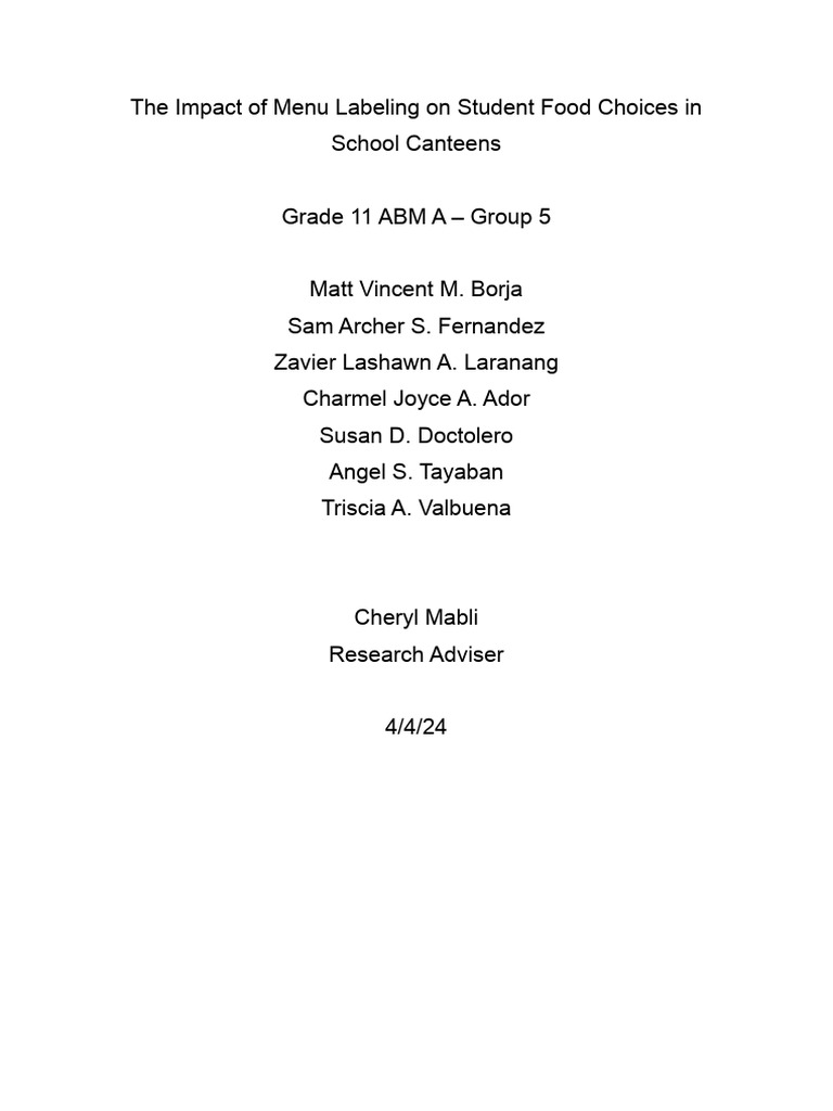 Group-5-The-Impact-of-Menu-Labeling-on-Student-Food-Choices-in-School ...