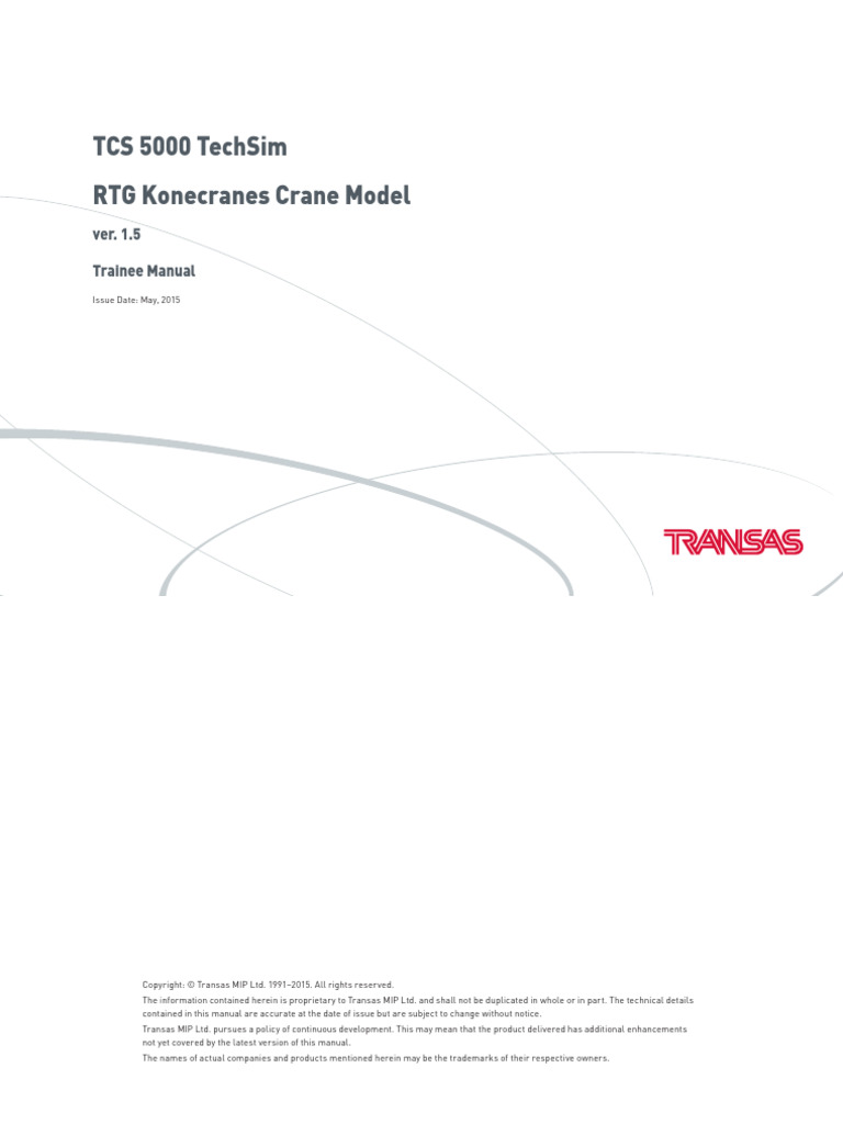 RTG Konecranes Model ENG Trainee Manual | PDF | Crane (Machine ...