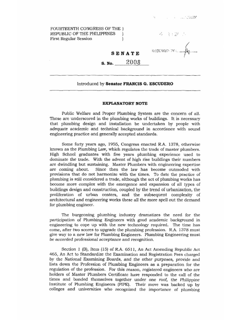 RA 1378 - Plumbing Engineering | PDF