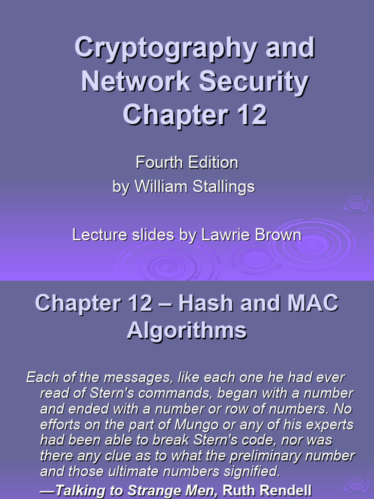 12.hash and MAC Algorithms | Download Free PDF | Military ...