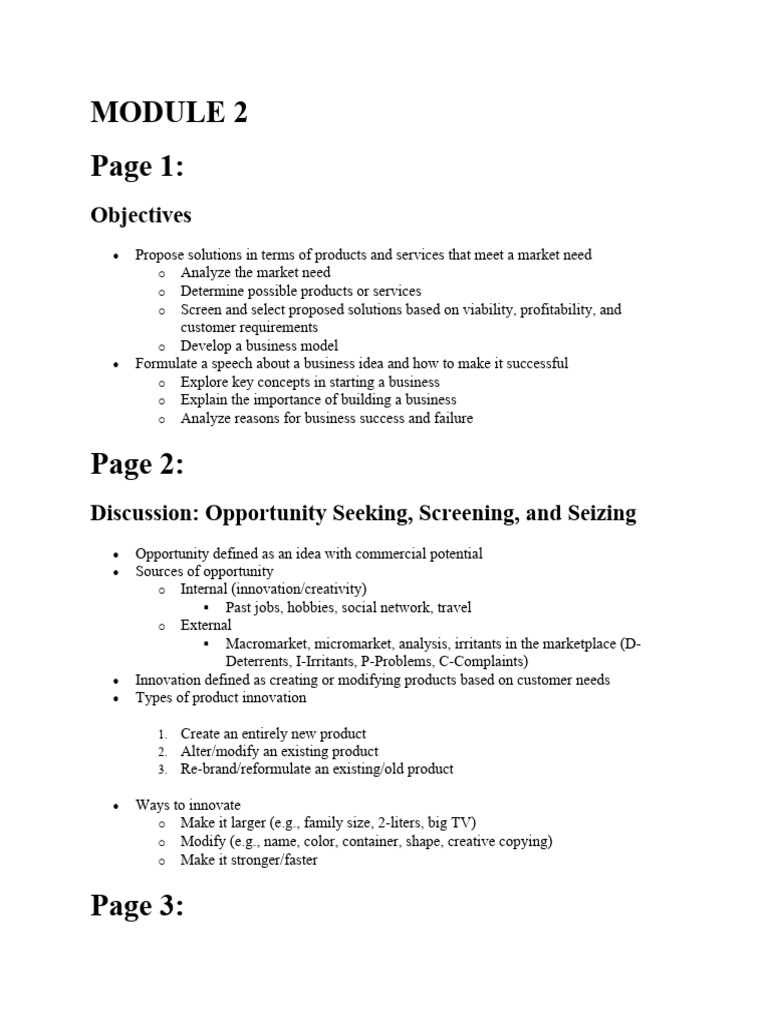 Module 2 Entrep | PDF | Business Model | Design Thinking